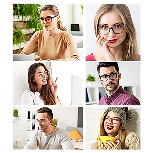 MIGSIR Blue Light Blocking Glasses for Computer Gaming, Fashion Fake Anti Eye Strain Eyeglasses for Women Men