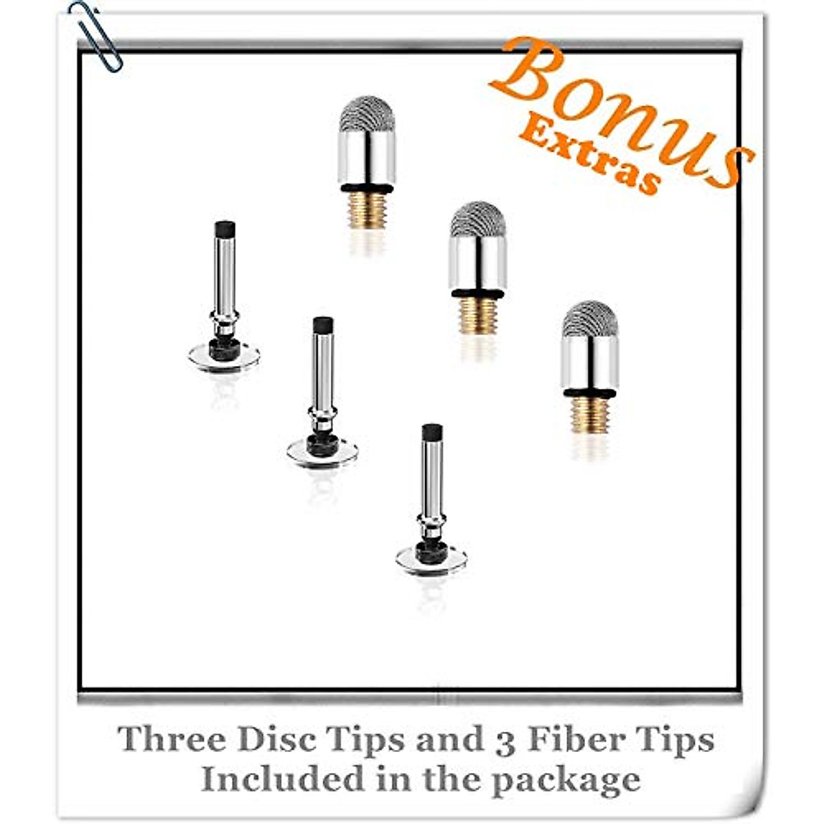 Fine Point Disc Stylus Pen for Apple iPad Pencil, Compatible with iPhone, iPad, iPad Pro, Samsung Galaxy Cellphones & Tablets and All Other Touch Screen Devices (3Pcs with Extras)