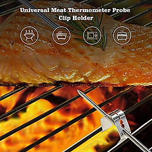 2-Pack Temperature Meat Probe Replacement for All Louisiana Pellet Grills and Smoker Grills, 3.5mm Plug Waterproof BBQ Thermometer Probe Comes with Probe Clip Holder