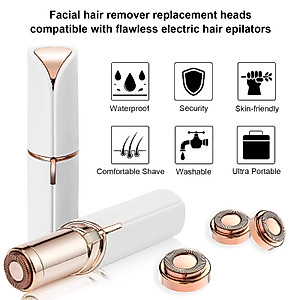 6PCS LinMei Replacement Heads Compatible for GEN 1 Finishing Touch Flawless Women's Painless Hair Remover with Cleaning Brushes