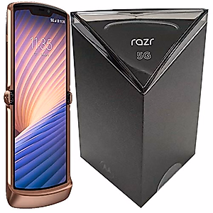 Motorola Razr 5G (2020) Dual-SIM XT2071-4 256GB ROM + 8GB RAM Factory Unlocked Flip Android Smartphone (Blush Gold) - International Version