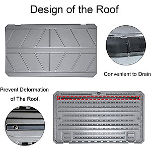 Horizontal Outdoor Garden Storage Shed for Backyards and Patios,Waterproof Storage Box,26 Cubic Feet Capacity for Garbage Cans, Lawnmower,Tools and Garden Accessories,Light Beige (White)