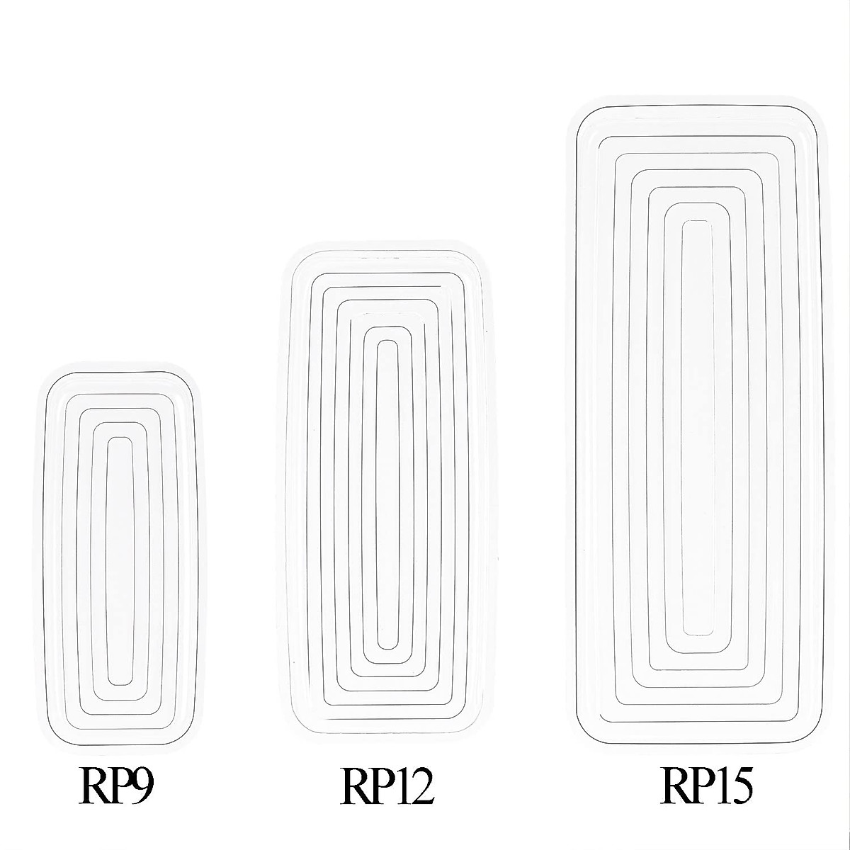 LEMMOM 5 Pack 9'' X 4'' Rectangle Clear Plastic Plant Saucer, Plant Drip Trays for Indoor and Outdoor Plants, Window Sill Shelf Saucer