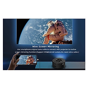 TOPOB Ultra-Small Portable Projector, can be Connected to External Earphone Audio Micro Mini Mobile Phone Projector YT200