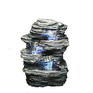 Hi-Line Gift Ltd Rock 4-Level Fountain