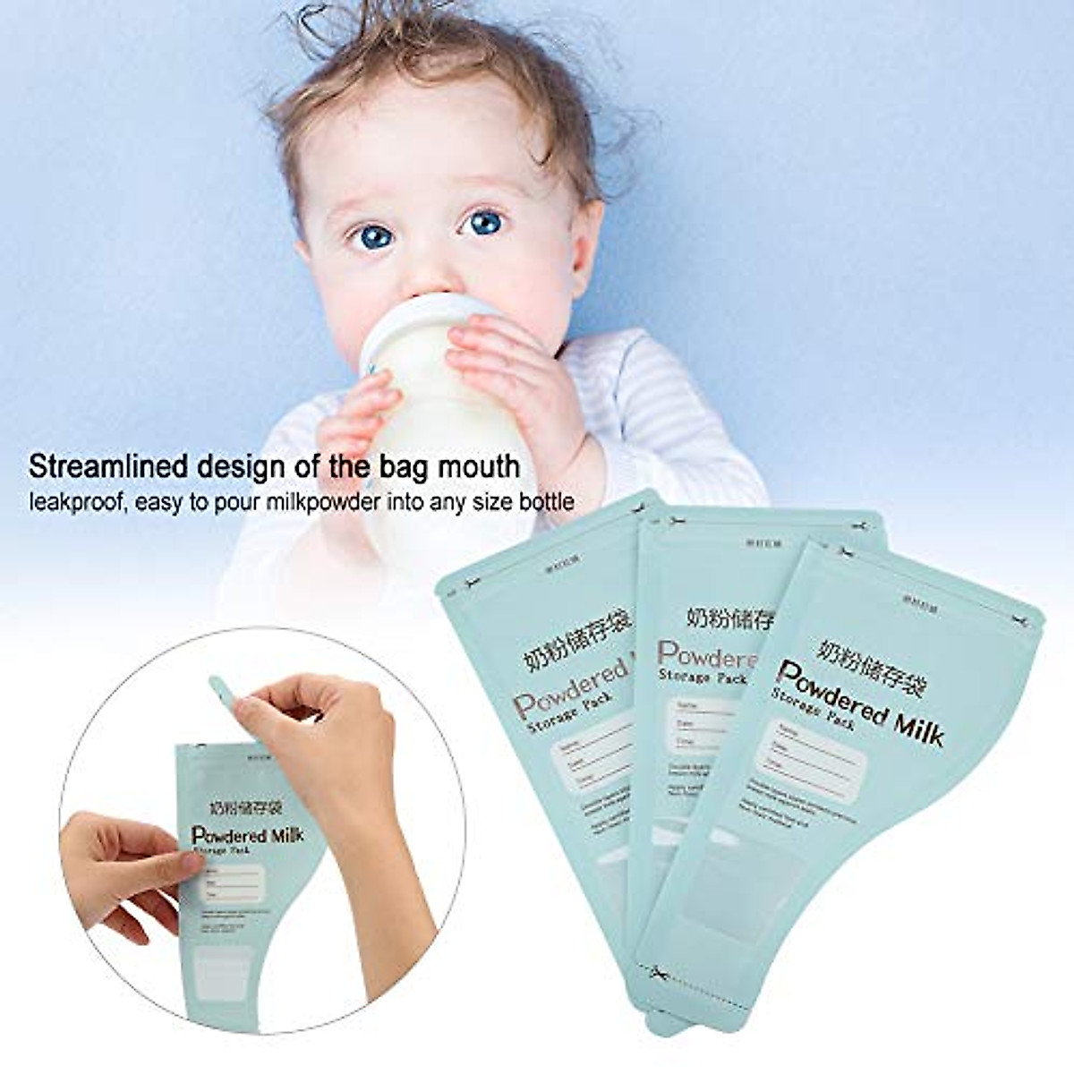 Baby Milk Powder Bag, 30 PCS Portable Baby Feeding Milk Powder Storage Bags Disposable Milk Powder Pouches