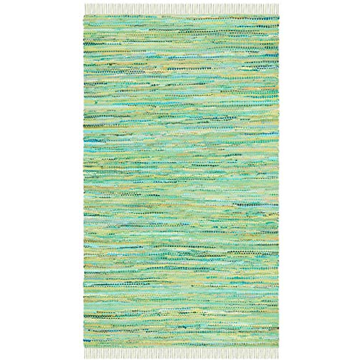 SAFAVIEH Montauk Collection 3' x 5' Green MTK251Y Handmade Flatweave Cotton Area Rug