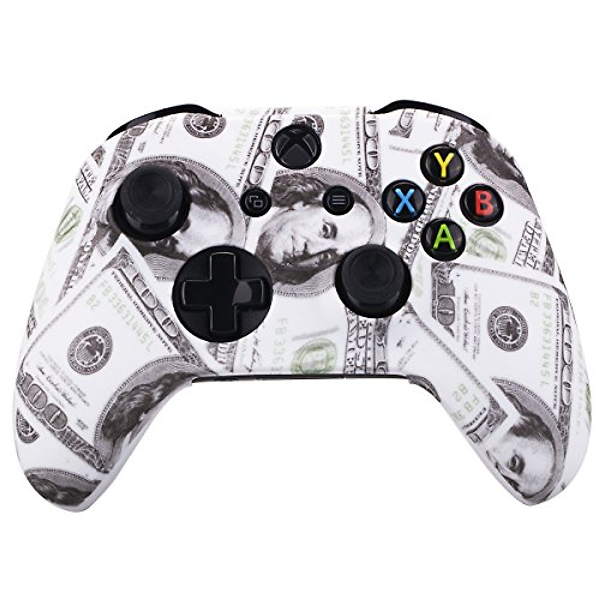 YoRHa Printing Rubber Silicone Cover Skin Case for Xbox One S/X Controller x 1(US Dollar) with PRO Thumb Grips x 8