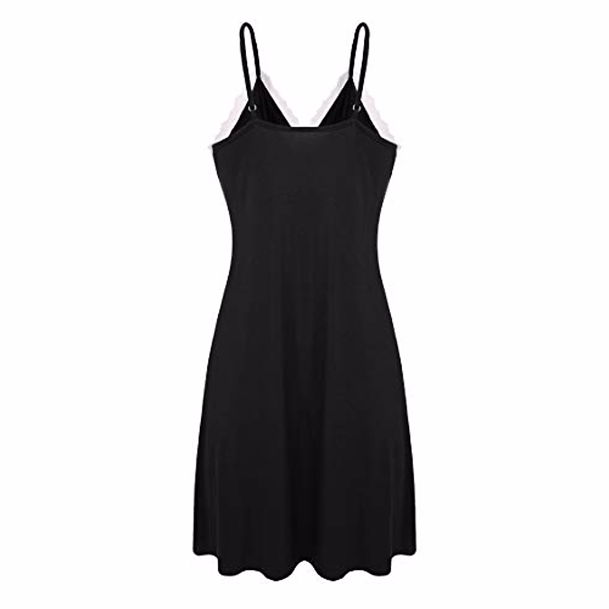 Ekouaer Women's Nightwear Sleepdress Camisole Slip, Viscose-black, Medium