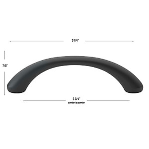 GlideRite Hardware 2-3/4" (2.75in) CC Matte Black, 10 Pack Cabinet Loop Pull