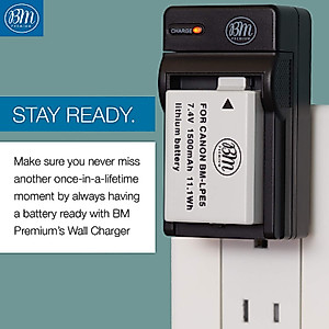 Big Mike's BM Premium LP-E5 Battery and Charger Kit for Canon EOS Rebel XS, Rebel T1i, Rebel XSi, 1000D, 500D, 450D, Kiss X3, Kiss X2, Kiss F Digital SLR Camera