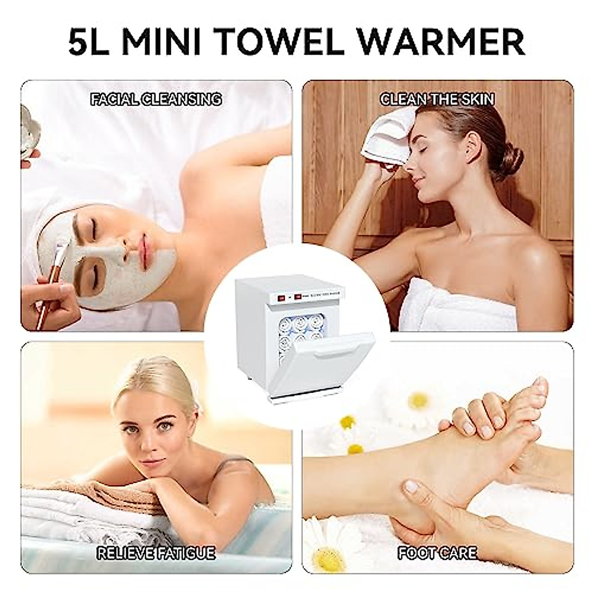HYTOBP Pink Towel Warmer, 5L Thermostatic Towel Heater, 2-in-1 Professional Mini Towel Warmer, Beauty Salon and Spa Towel Warmers for Facial.(No Towel)