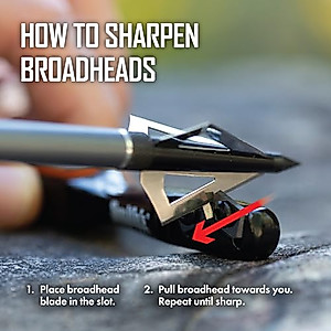 Smith’s 50047 Edgesport Stick Knife & Broadhead Sharpener – Portable Sharpener – Hunting & Archery Tool Sharpener – Carrying Pouch – Carbide & Diamond Stone – Pocket Knife Sharpener