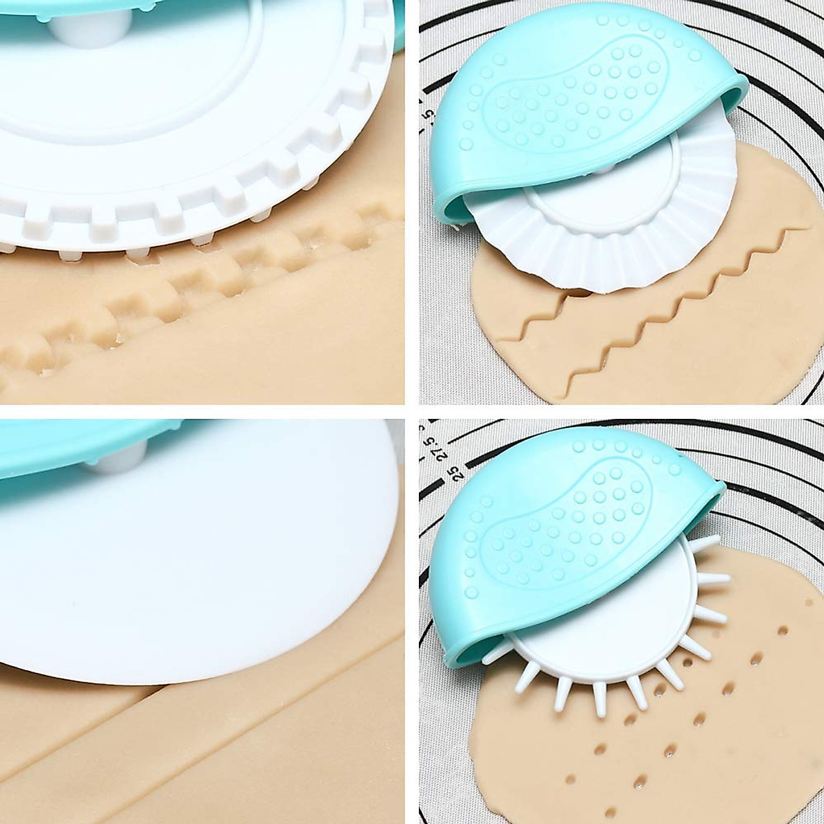 6 Pcs Pastry Wheel Decorator Cutter, Cookie Cutter Wheel Pizza Baking Beads Pie Crust Cutters, DIY Baking Cooking Tool