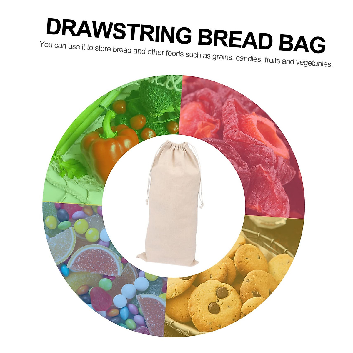 Anneome 3 Pcs Bread Bag Linen Loaf Bags Muslin Storage Bread Pouch Bag for Bread Tortoise Ornament Canvas Storage Bag Bread Loaf Bags Cookie Bag Drawstring Cotton Storage Bags