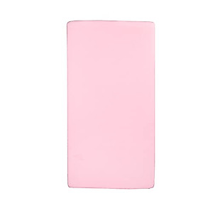 EXQ Home Fitted Baby Crib Sheets for Boys Girl, Standard Crib Mattress Sheet Soft Breathable Toddler Bed Sheets, Cozy Microfiber Toddler Cot Sheet (28x52x8in Pink)