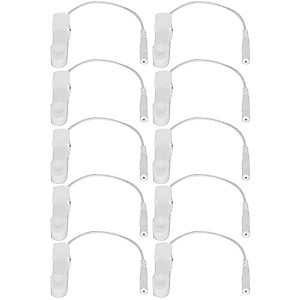 Estink Electrode Wire Ear Clip,10pcs 2.0mm Ear Clip Electrode Wire Connecting Cable for Tens Digital Massage Machine