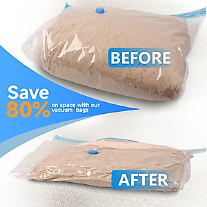 25 Pack Vacuum Storage Bags with Electric Air Pump, Space Saver Bags (3 Jumbo/4 Large/5 Medium/5 Small/4 Roll M/4 Roll S) Vacuum Sealer Bags for Clothes, Blanket, Duvets, Pillows, Comforters, Travel