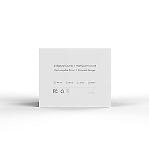 White Noise Machine with 14 High Fidelity Soundtracks, 10 Level Night Lights, Full Touch Metal Grille and Buttons, Timer and Memory Features, Plug in, Lullaby Machine for Baby, Adults