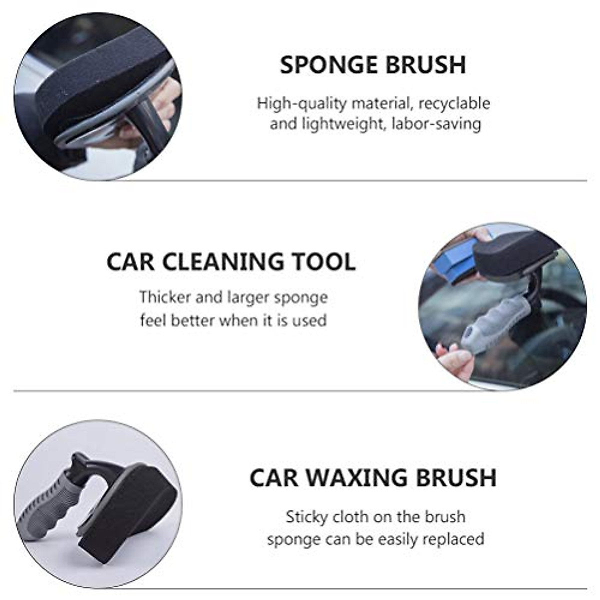 VICASKY Tire Shine Wax Applicator Tire Brush Tire Dressing Applicator Pad Keeps Tires Shine Reusable and Washable for Tire Detailing Waxing Brush