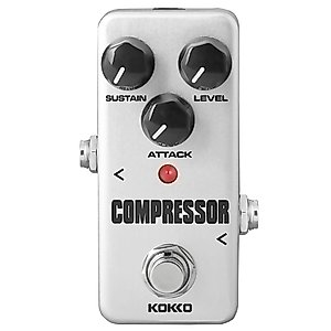 Compressor Guitar Pedal, Mini Effect Processor Fully Analog Circuit Universal for Guitar and Bass, Exclude Power Adapter - KOKKO (FCP2)