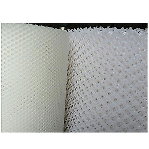 MAGFYLY Chicken Wire Mesh Plastic Fence Net, Child Safety Net, Staircase Balcony Anti-Fall Net, Chicken Duck Rabbit Breeding Netting, Cat Net, Lawn Protection Nets, White, 1x3m