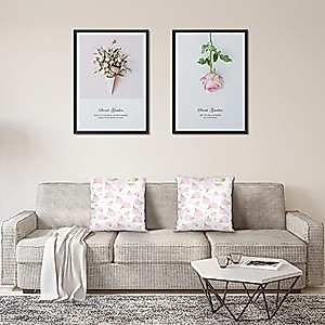 KOBLEN Allay Home Decorative Pillow Covers 16x16 Inch - Comfy Linen Outdoor Pillow Covers for Home Living Room Farmhouse Preppy Room Decor Aesthetic Set of 2