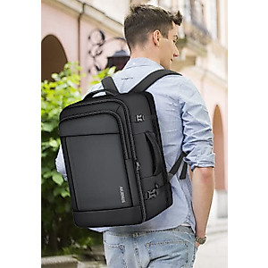 Travel Backpack, Carry On Backpack Flight Approved, 40L-50L Expandable Extra Large Backpack, Lightweight Waterproof Business Overnight Daypack Weekender Bag Fit 17 Inch Laptops, Gifts for Men Women