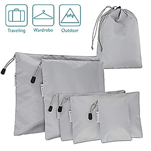 Navaris 7 Set Travel Storage Bags and Pouches - Nylon Suitcase Organizers
