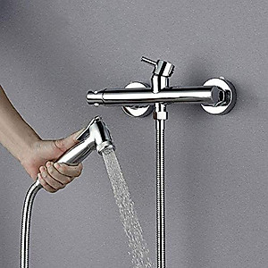 BINCAVIDOU Bidet Sprayer Faucet Toilet Set Wall Mount Portable Bathroom Bidet Attachment Hot Mixer Sprayer Bidet Toilet