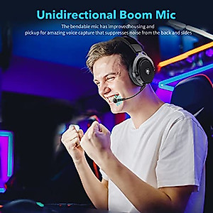 NUBWO Wireless Gaming Headset,2.4GHz & Bluetooth 5.3 Technology with Noise-Canceling Microphone, Stereo Sound, Compatible with PC,PS5,PS4, Mac, Nintendo Switch, 3.5mm Wired Mode for Xbox Series -BLACK