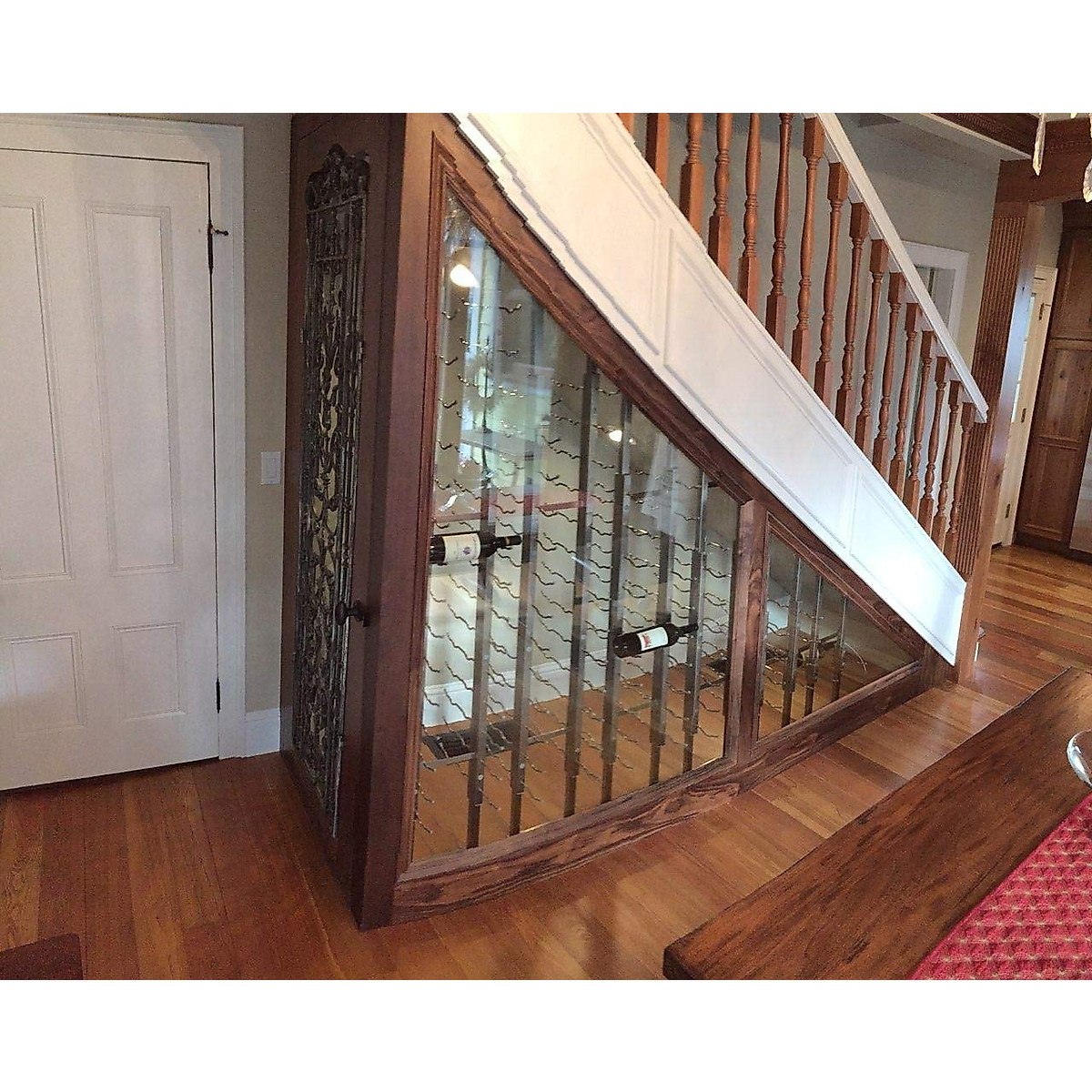 VintageView Wall Series Frame - Up to 162 Bottle Floating Wine Rack - Stylish Modern Wine Storage with Label Forward Design (Brushed Nickel, 10')