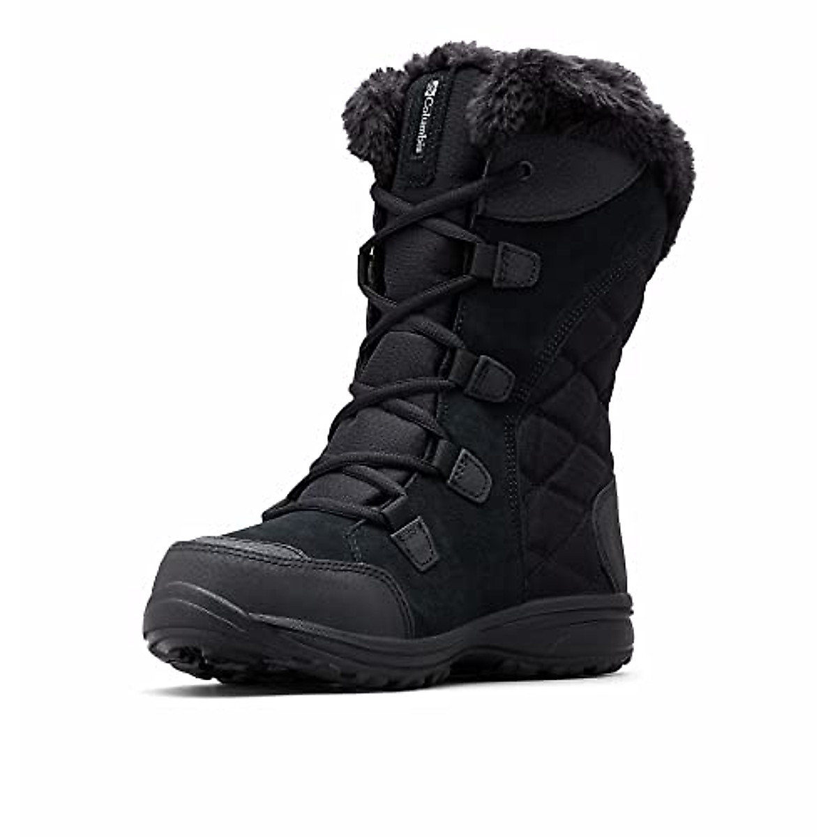 Columbia Women's Ice Maiden II Snow Boot, Black/Columbia Grey, 9.5 M US