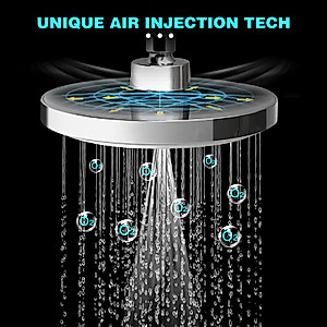 HOPOPRO NBC News Consumer Reports Recommended Shower Brand, 7 Inch High Pressure Shower Head and Shower Arm for Healthy Luxury Shower Experience Even at Low Water Flow - Chrome