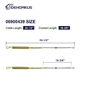 DEHOMKUS 2-Pcs 06900439 Auger Traction Cable for Ariens Gravely Power Brush Deluxe 24 28 30 36 Snowblowers - 6900439 Snowthrower Cable(2-Packs)