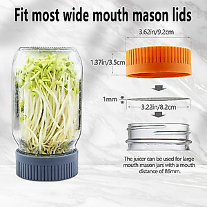 5 Pack Sprouting Lids for Wide Mouth Mason Jars, Plastic Sprout Lid, Bean Screen Sprouting Lids, Suit for Grow Bean Sprouts, Alfalfa, Salad Sprouts etc