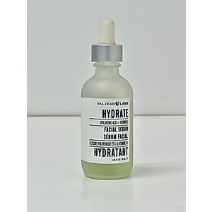 Valjean Labs Facial Serum, Hydrate | Hyaluronic Acid + Vitamin B5 | Helps to Hydrate and Plump Skin and Restore Elasticity | Paraben Free, Cruelty Free, Made in USA (1.83 oz)