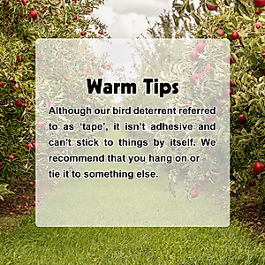 Mageloly 500 Foot Bird Scare Tape, Bird Flash Woodpecker Pigeon Deterrent Bird Scare Ribbon Repellent Devices Tape Keep Birds Away Outdoor