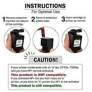 Cartlee Remanufactured Ink Cartridge Replacement for HP Ink 67 XL for HP 67xl Ink cartridges Black Combo Pack for HP 67 Ink cartridges Black Combo Pack 67xl for HP Printer Ink Envy 6000 67