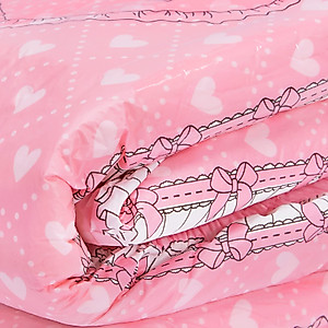 Littleforbig Printed Adult Brief Diapers 10 Pieces - Blushing Baby Pink(L)