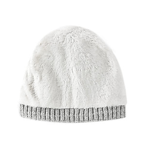 Winter Merino Wool Hat and Scarf Set for Men, Warm Knit Beanie Hats Long Scarves Set for Women Men (Gray)