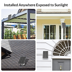 NETVUE USB Solar Panel for Sentry Plus DC 5V Security Camera (Not Work for Birdfy), Solar Panel Charger with 10 FT Charging Cable, IP65 Waterproof, Continuously Charging, 360° Adjustable Mounting
