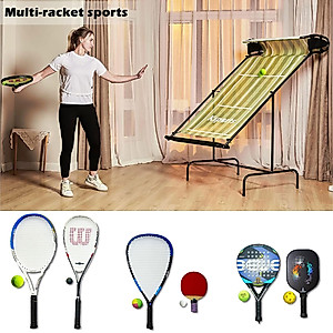 Ksports Tennis Rebounder Net – Multi Racket Sports Trainer for Tennis, Pickleball, Padel, Squash & Racquetball – Quick Assembly, Portable with Carry Bag (Green, Regular)