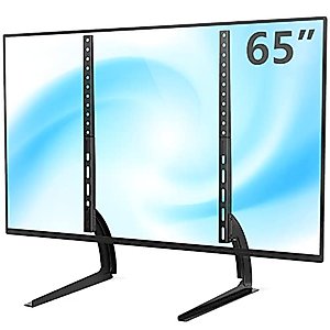 5Rcom TV Stand Mount, Universal TV Stand Tabletop for 22 to 65 inch Plasma LCD LED Flat Screen TVs, TV Legs, Holds up to 88lbs, Max VESA 800 x 500mm, Height Adjustable TV Base, TV Stand