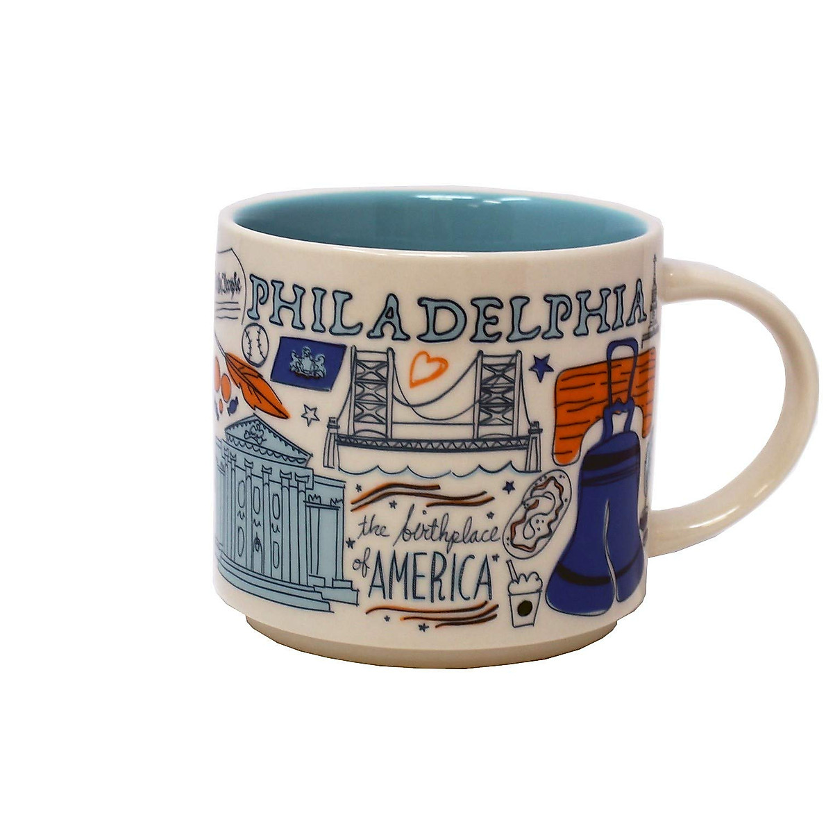 Starbucks Been There Series Philadelphia Ceramic Mug, 14 Oz