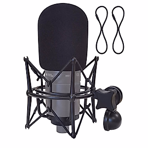 ZYAMY 8pcs Black Universal Elastic Band Replacement Microphone Shock Mount Rubber Ring Shock Mount Retainer