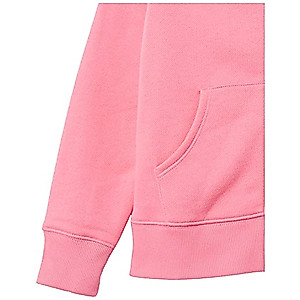 Amazon Essentials Girls' Fleece Zip-Up Hoodie Sweatshirt, Bright Pink, Medium