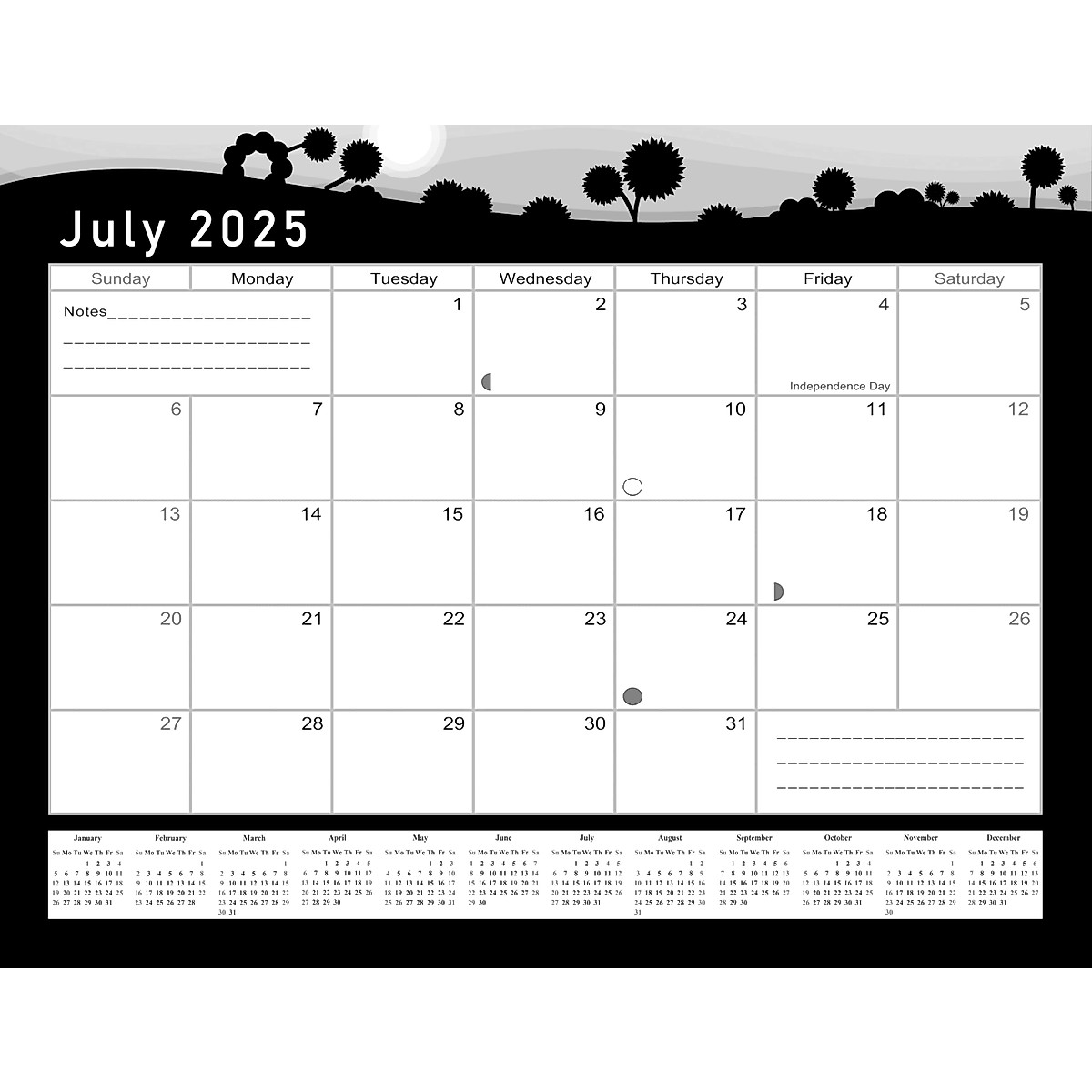 2025 Monthly Desktop/Wall Calendar/Planner - Habit Tracker - Daily, Weekly & Monthly Goal Motivational Habit Tracking Journal Inspirational - (Edition #015)