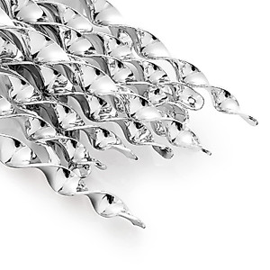 OFFO Bird Deterrent Scarer Rods, 11.5 Inches (15 Pcs) Reflective Bird Device Outdoor Bird Scarer to Keep Pigeon and Woodpecker Away from Garden or Yard, Silver