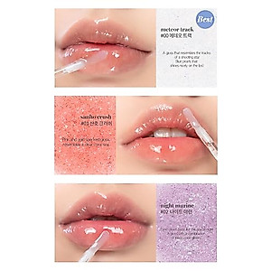 rom&nd Glasting Water Gloss (01 SANHO CRUSH) | Syrupy gloss, Glossy Finish, Long-lasting, Moisturizing, Highlighting, Natural-beauty, Gloss for Daily Use, K-beauty, 4.3g / 0.15 Floz